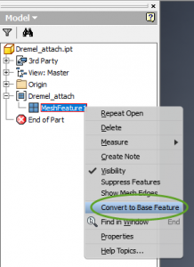 Import STL mesh files into Autodesk Inventor – Pinter Computing