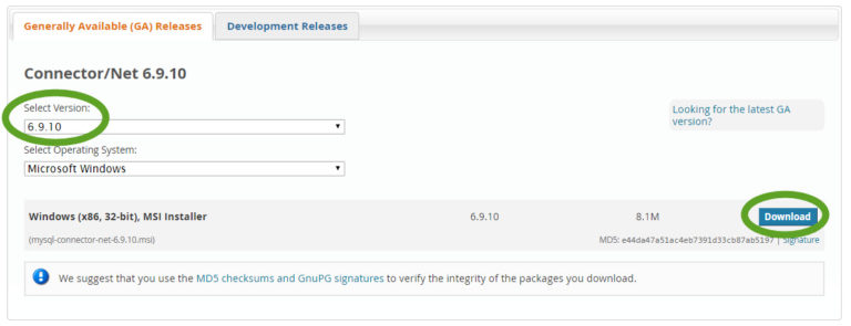 Connect to a MySQL database from Visual Studio 2017 – Pinter Computing