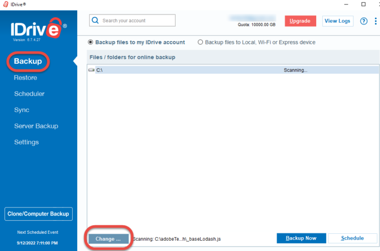 iDrive backup setup and configuration – Pinter Computing