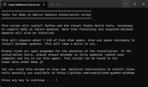 Install the Node.js development tools – Pinter Computing