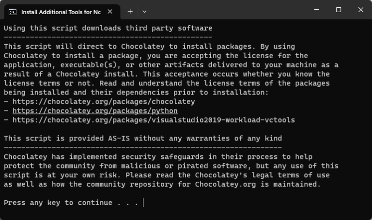 Install the Node.js development tools – Pinter Computing