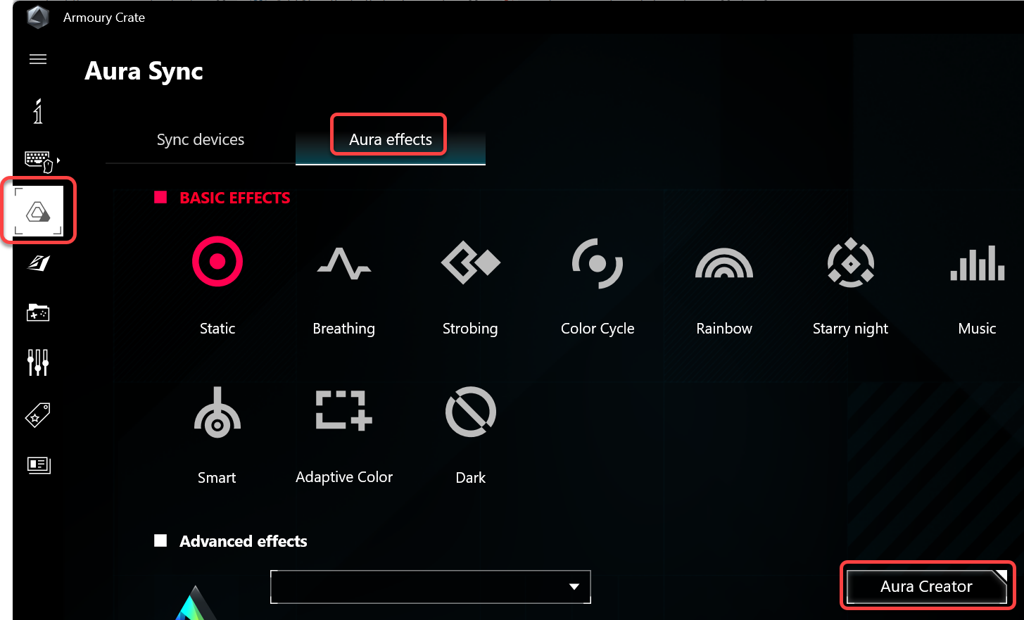 Set The ASUS ROG Strix Laptop Keyboard Key Colors One by one Pinter