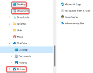How to move the Desktop, Documents, and Pictures folders out of ...