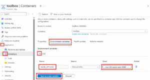 Pass environment variables to Azure Container Apps – Pinter Computing